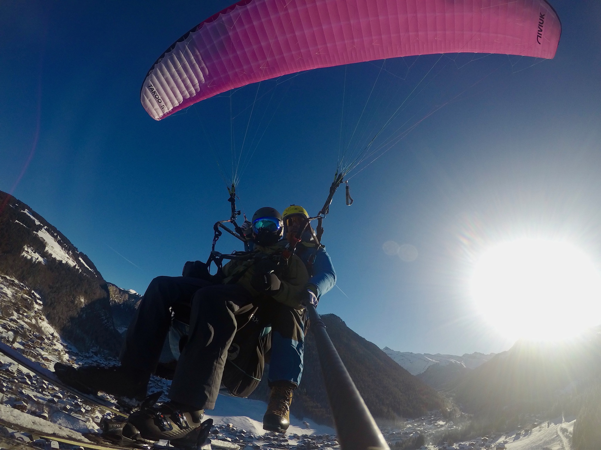 Tandem flight "Mad Max" in winter - Airéole